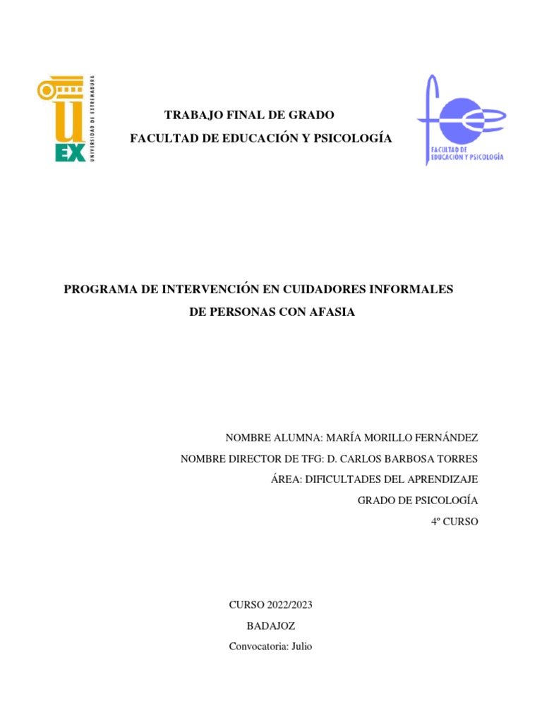 TFG María Morillo Fernández | PDF