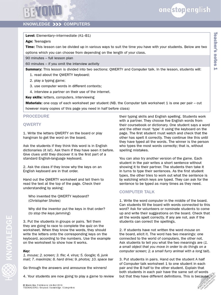 Beyond-Knowledge Computers | PDF | Typewriter | Computer Keyboard