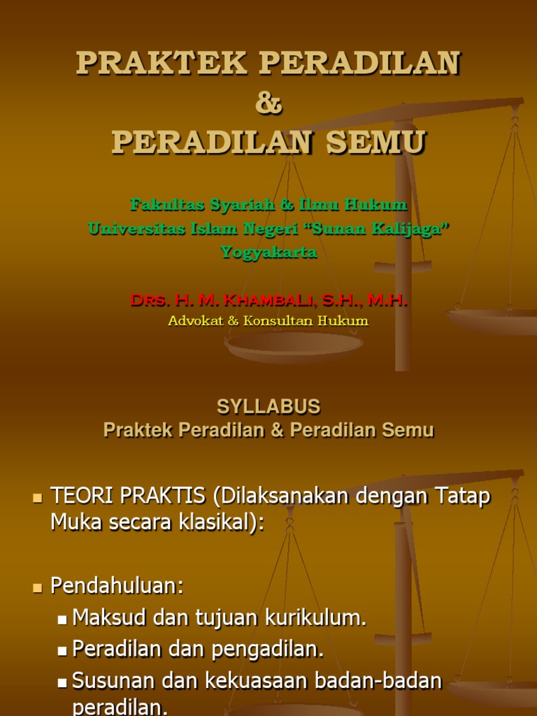 Materi Kuliah Praktek Peradilan | PDF