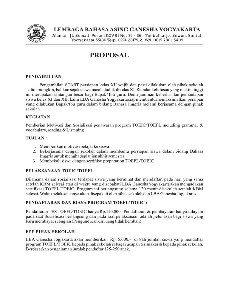 Proposal Ganesha Pdf