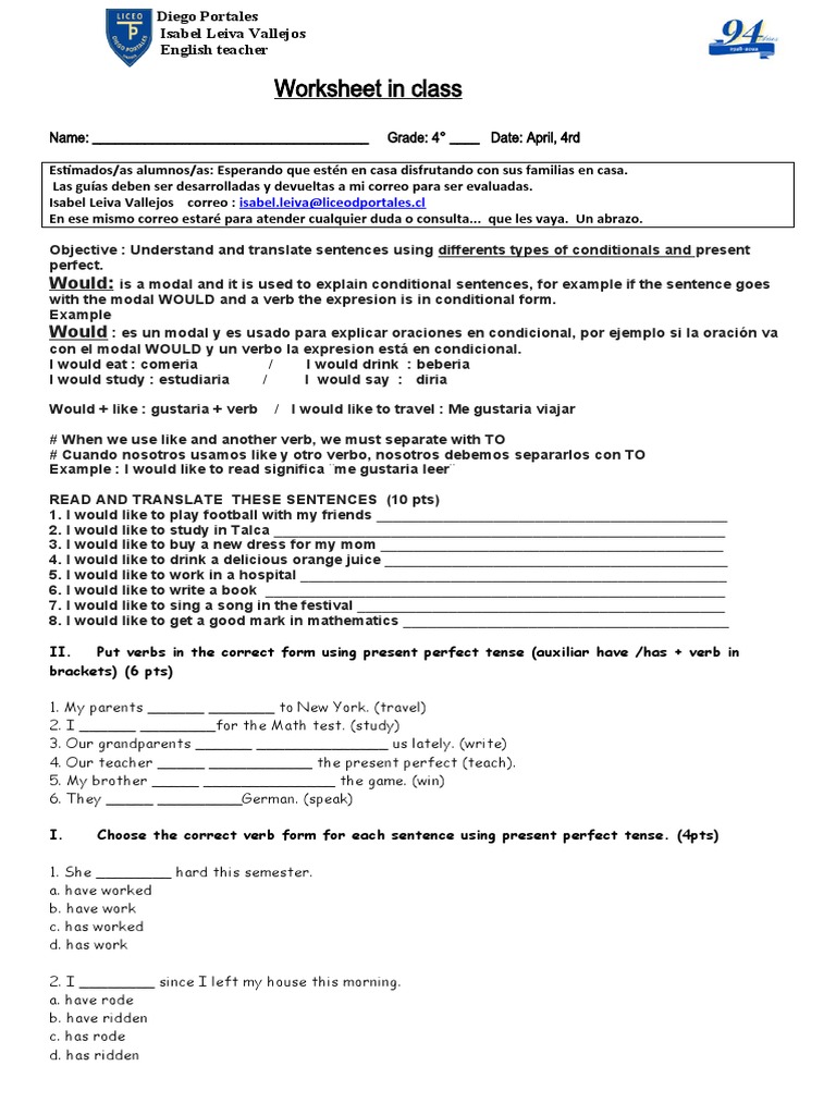 Guia 1 Ingles 4to Medio | PDF | Languages | Foreign Language Studies