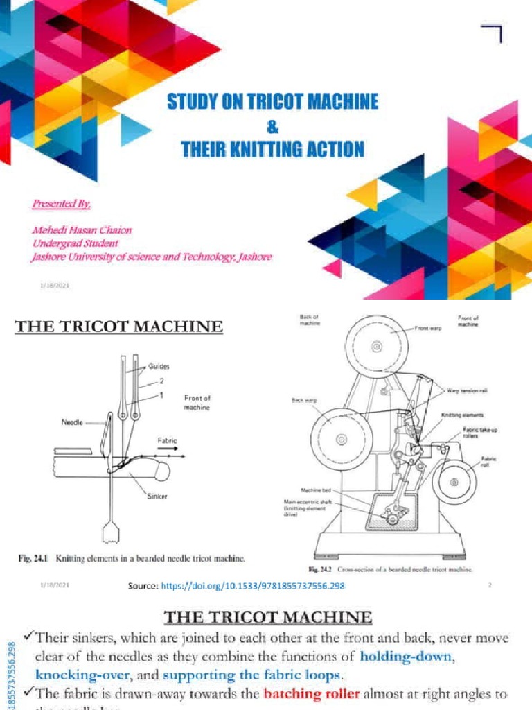 Tricot Warp Knitting Machine | PDF