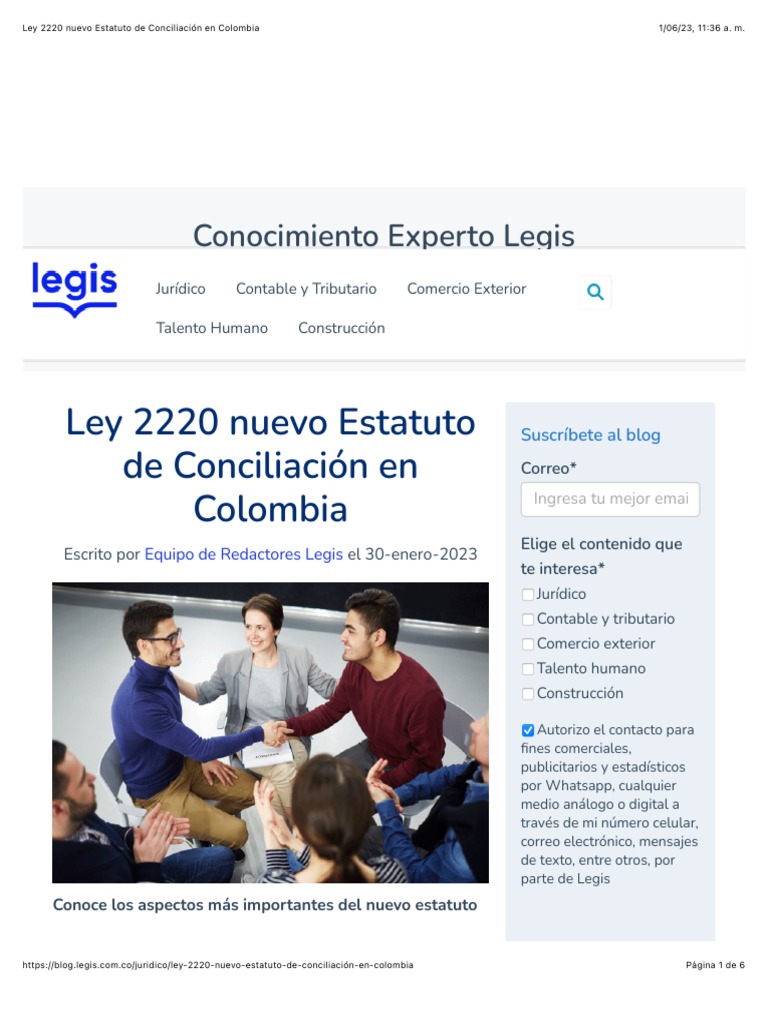 Legis (Ley 2220) | PDF