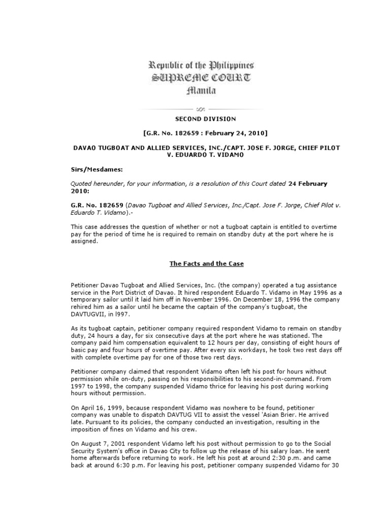 Cases | PDF | Employment | Overtime