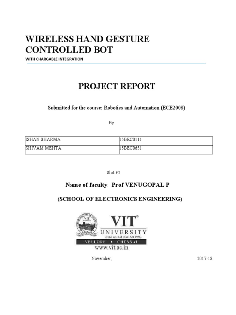 Final Report Robotics | PDF