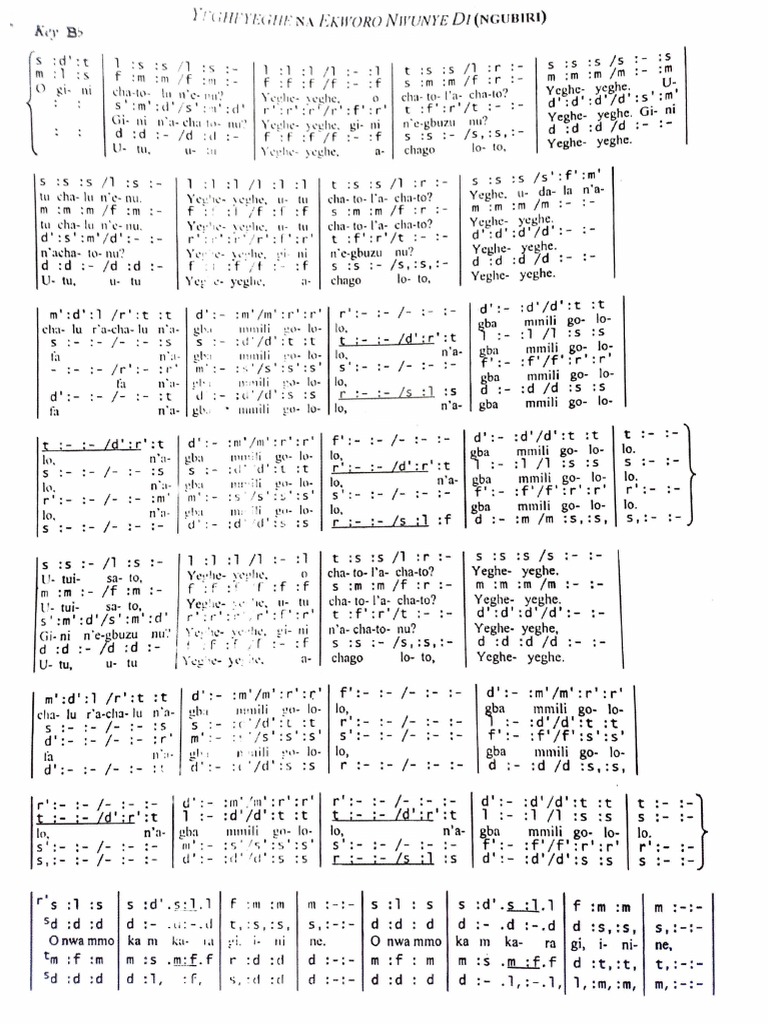 Yegheyeghe Na Ekworo Nwunye Di (Ngubiri) | PDF