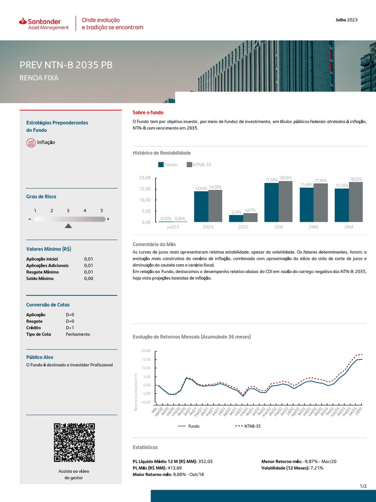 NTN-B 35 | PDF | Avaliação de risco | Investimentos
