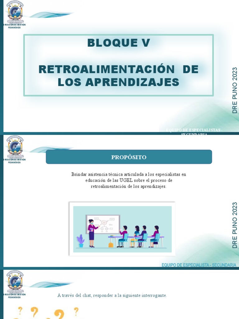 Retroalimentacion de Los Aprendizajes | PDF