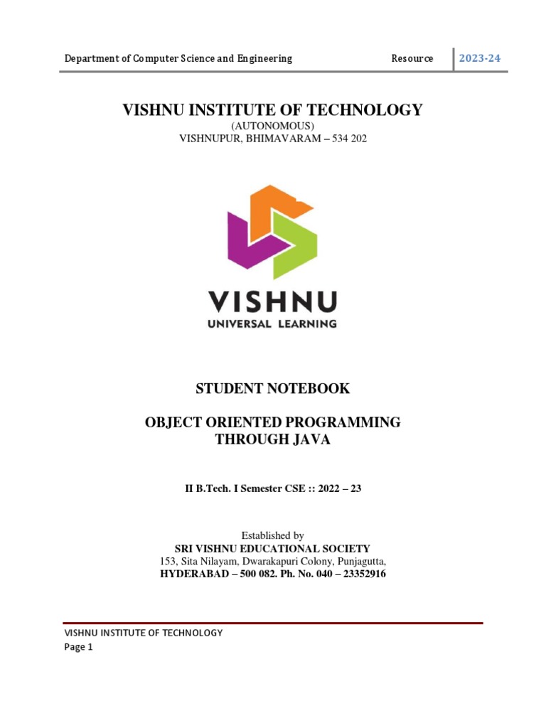 Java 23-24 Notebook | PDF