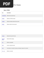 List of HTML Tags: Tag Description | PDF | Html Element | Html5