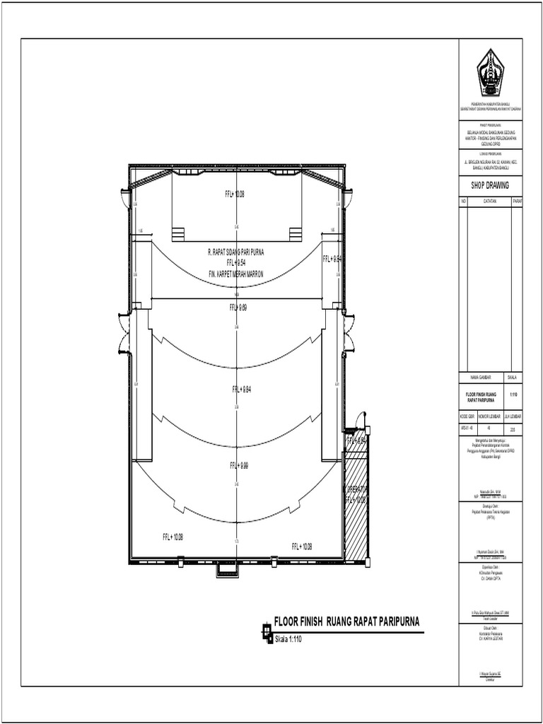 Rencana & Denah Ruang Rapat Paripurna 01 (1) - Model | PDF