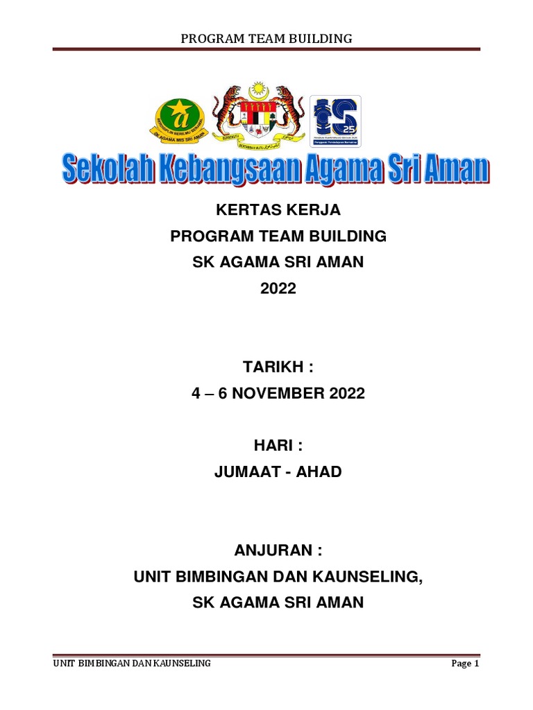 Program Team Building SK Agama 2022 | PDF