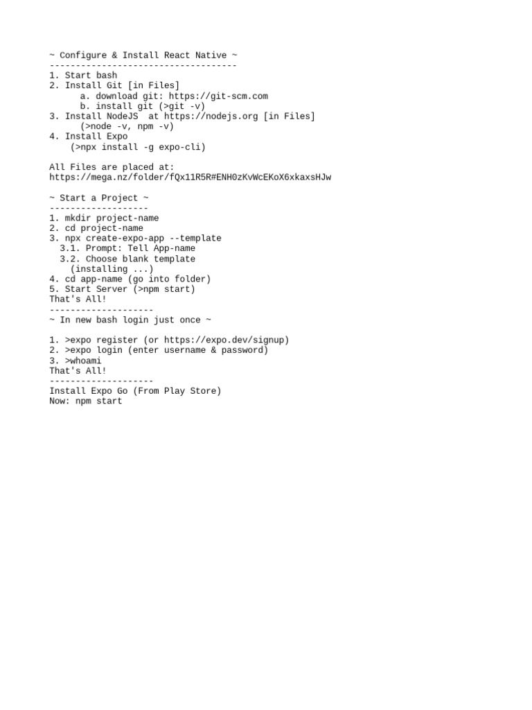 Configure React Native Installation Guide | PDF