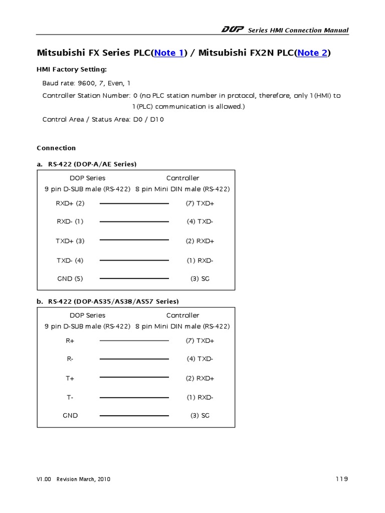 HMI Delta - PLC Mitsu FX1N FX2N | PDF