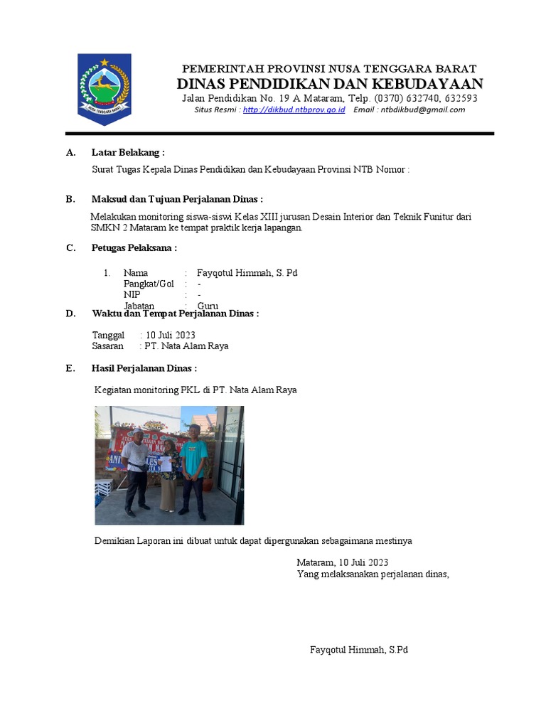 Monitoring PKL Siswa SMKN 2 Mataram | PDF