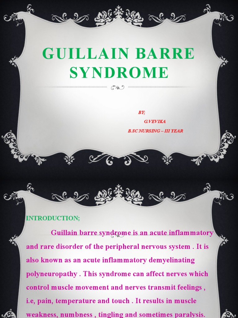 Guillain Barre Syndrome | PDF | Health Sciences | Clinical Medicine