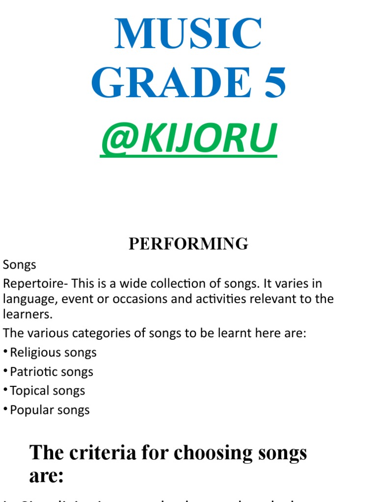 Music Grade 5 | PDF