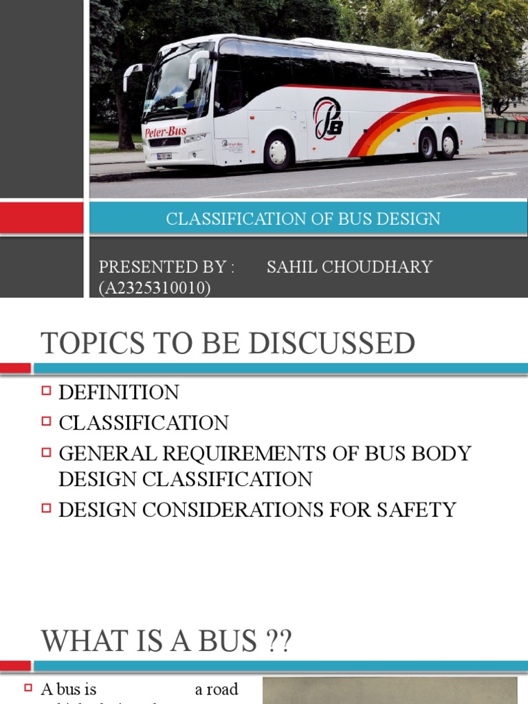 CLASSIFICATION OF BUS DESIGN | PDF | Bus | Door