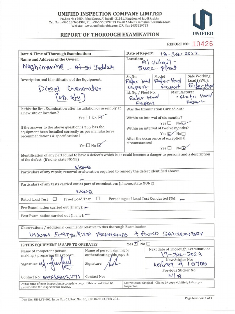 Tuv Report Generators | PDF