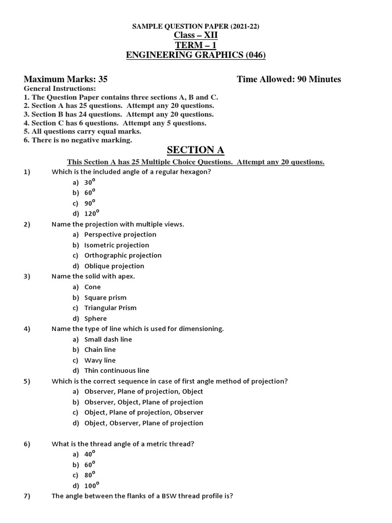 EnggGraphics SQP | PDF