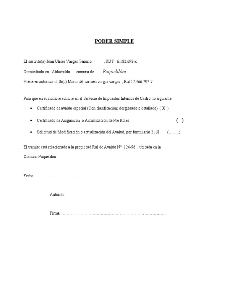 Poder Simple SII | PDF | Derecho
