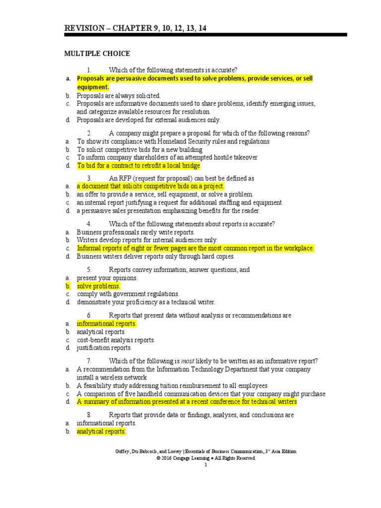 Revision 2 - Practice | PDF