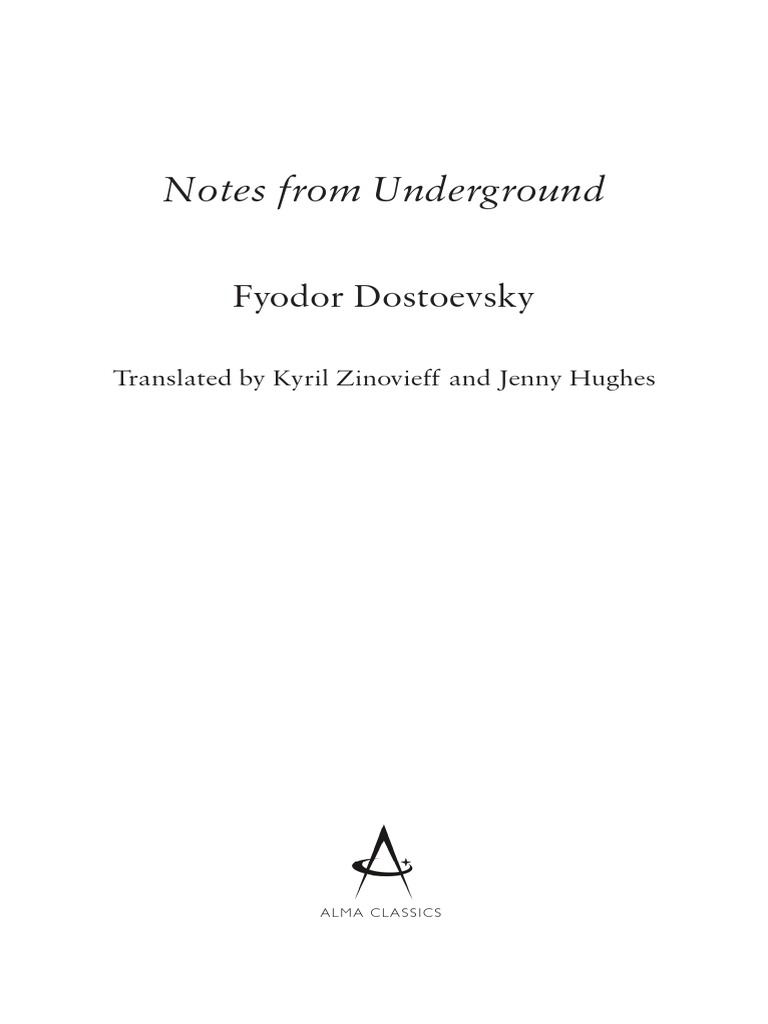 Excerpt Notes From Underground | PDF