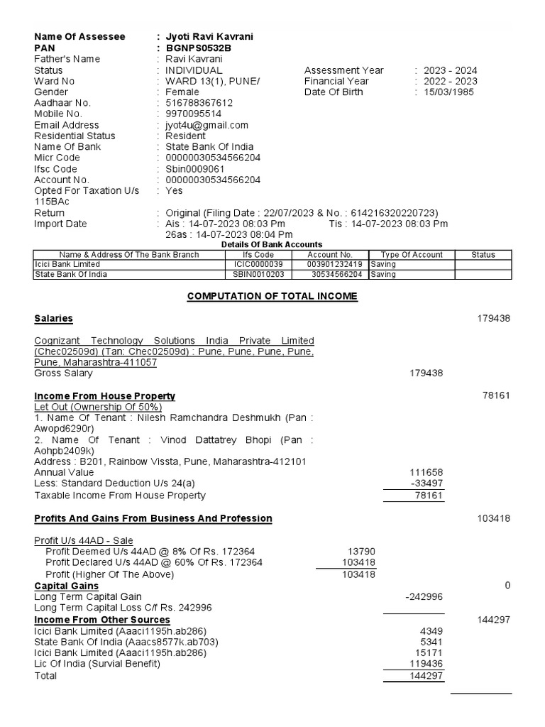 Jyoti Kavrani Computation | PDF