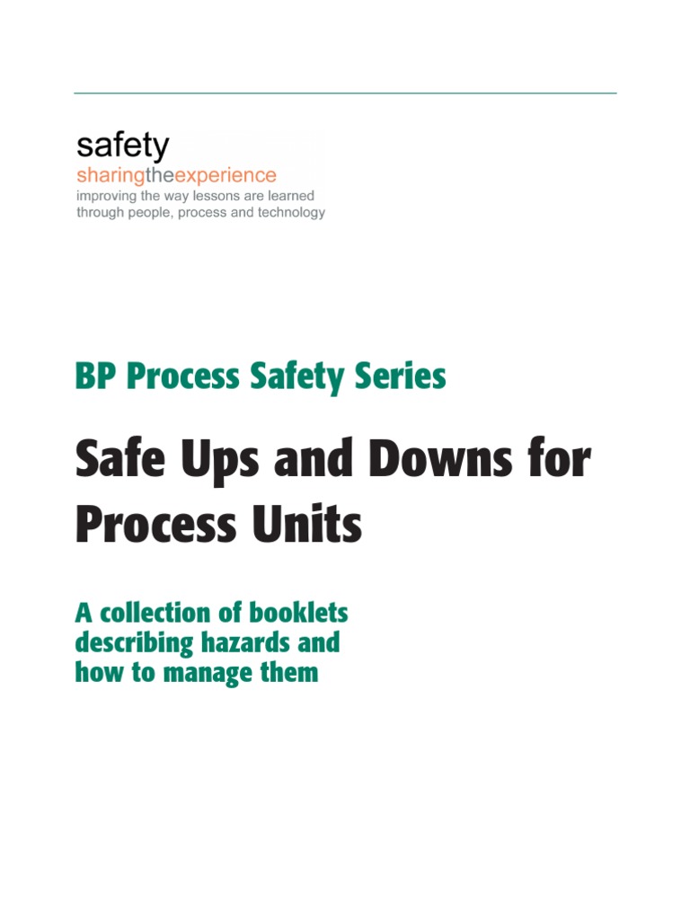 BP Process Safety Series - Safe Ups and Downs For Process Units (7th ...