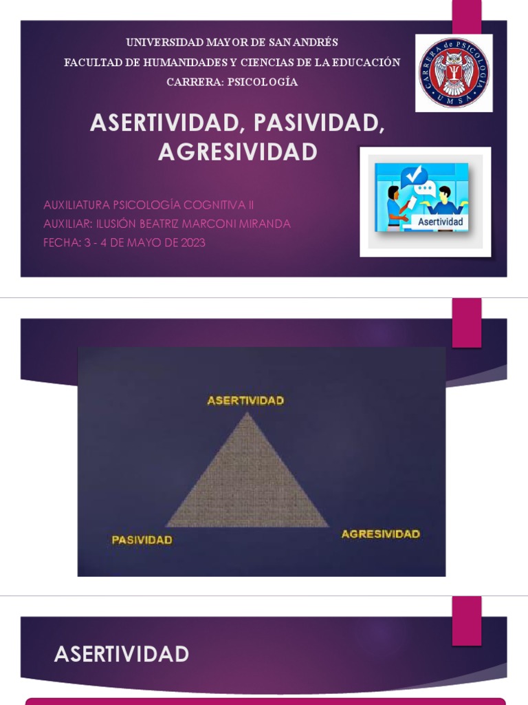 Asertividad, Pasividad, Agresividad | PDF