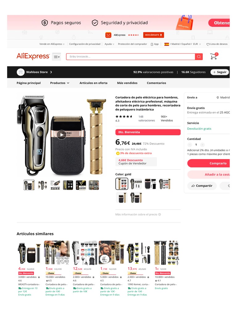 Wahloos Store 92.9% Valoraciones Positivas - 16.6K Seguidores | Descargar gratis PDF ...