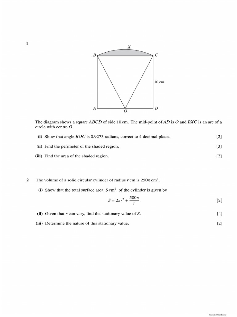 Circular Measures Practice Sheet | PDF