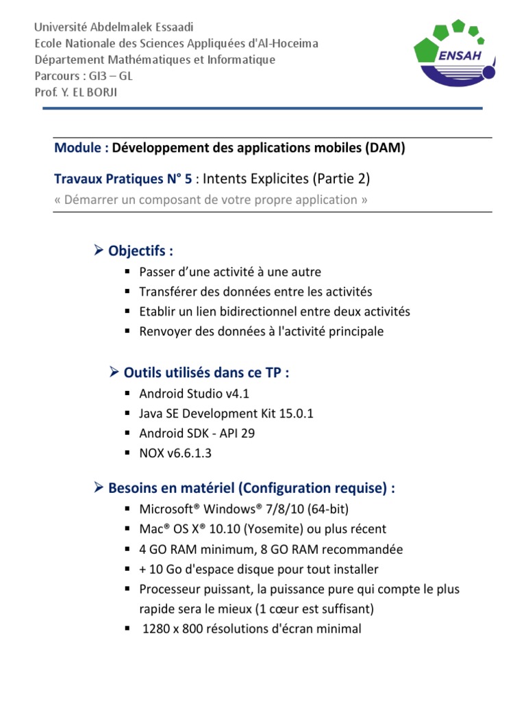 TP5 Intent Explicite Part2 | PDF