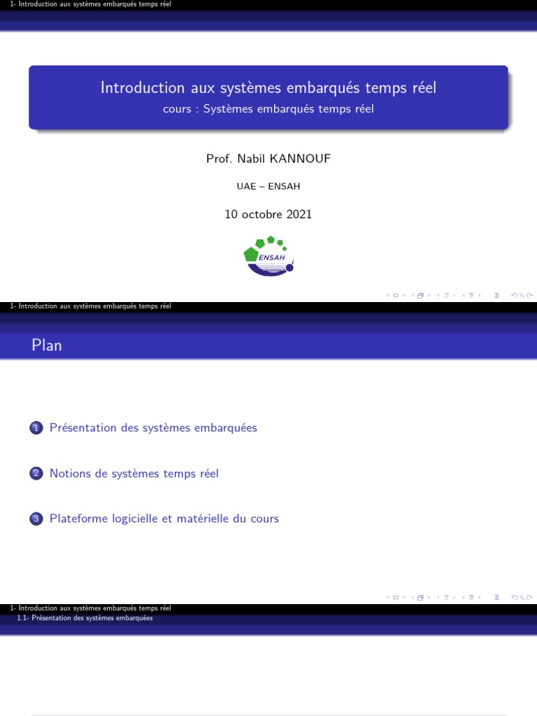 Introduction Aux Systèmes Embarqués Temps Réel - Séance 1 | PDF