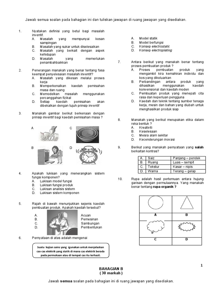 Kuiz RBT Tingkatan 2 | PDF