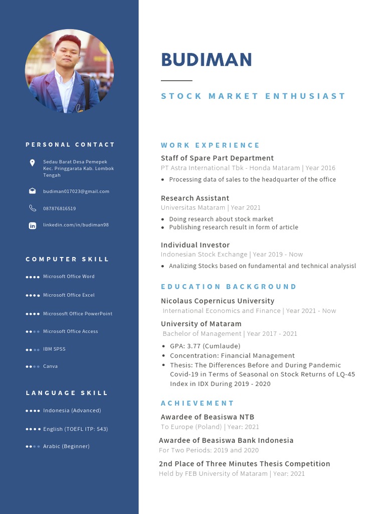 Budiman CV | PDF