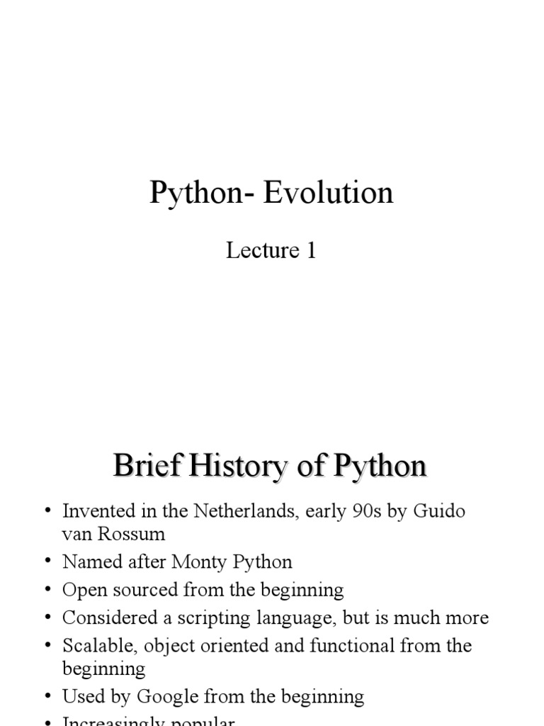 Lecture-1 Python Intro | PDF | Computers