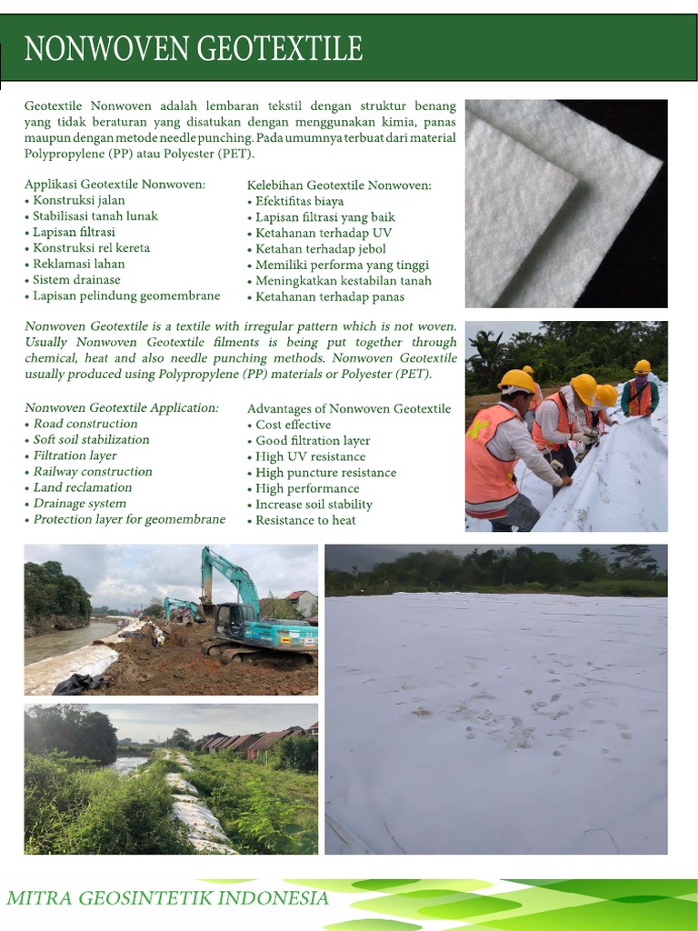 Nonwoven Geotextile - MHL2 | PDF | Nonwoven Fabric | Materials Science