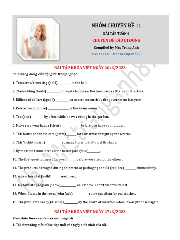 (CD11) Bai Tap Khoa Viet Tuan 6 | PDF