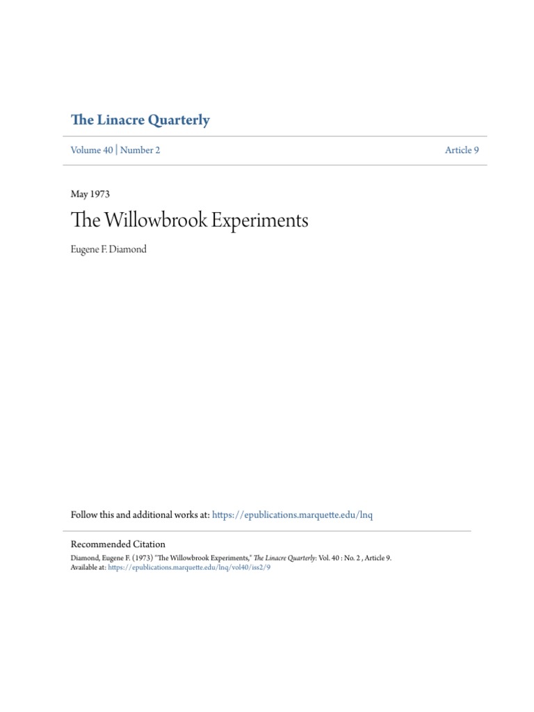 The Willowbrook Experiments | PDF | Immunology | Health Care