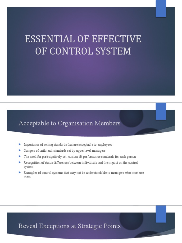 Essential of Effective of Control System | PDF