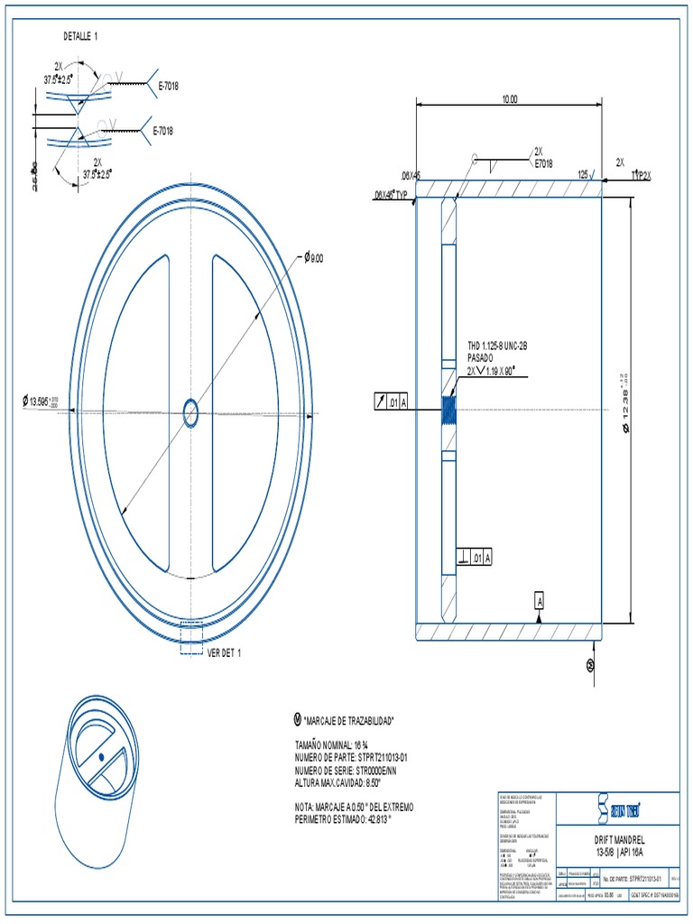 Mandrel de Drift para API 16A | PDF