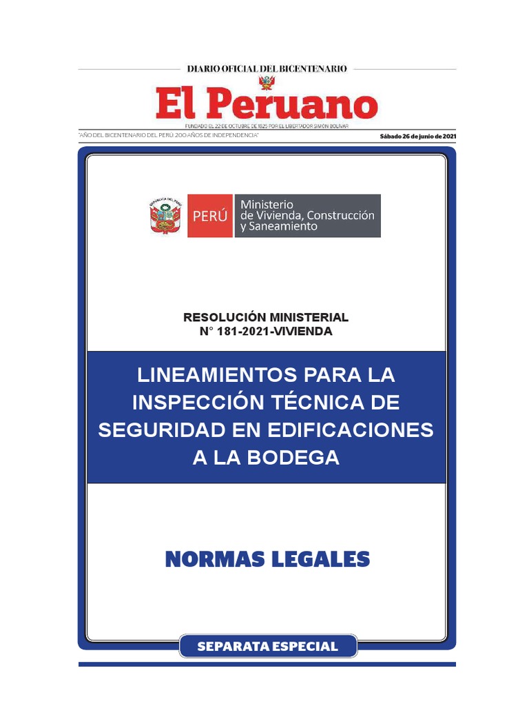 Lineamientos ITSE para Bodegas en Perú | PDF | Regulación | Ingeniería ...
