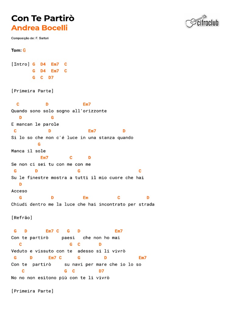 Con Te Partirò | PDF