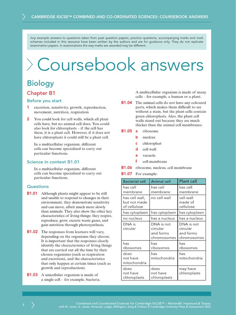 Igcse Ccs 2ed TR Coursebook Answers | PDF