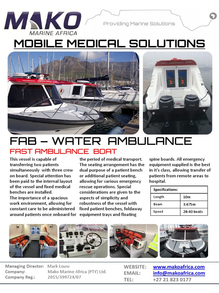 Fast Water Ambulance Solutions | PDF