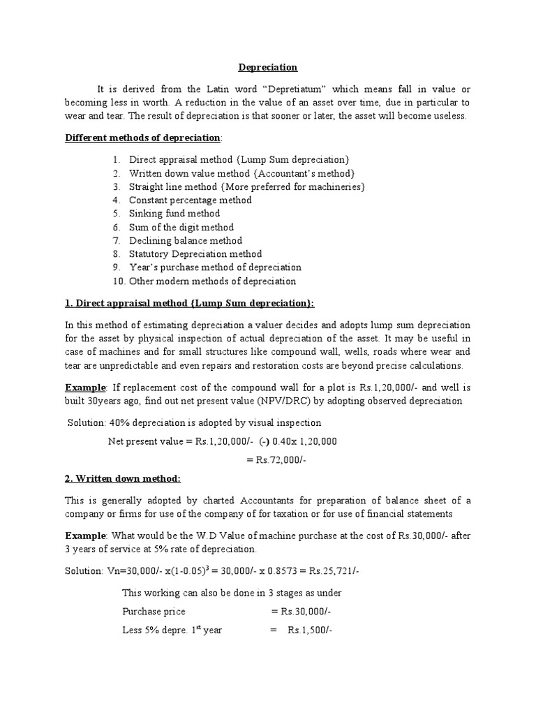 Depreciation | PDF | Depreciation | Net Present Value