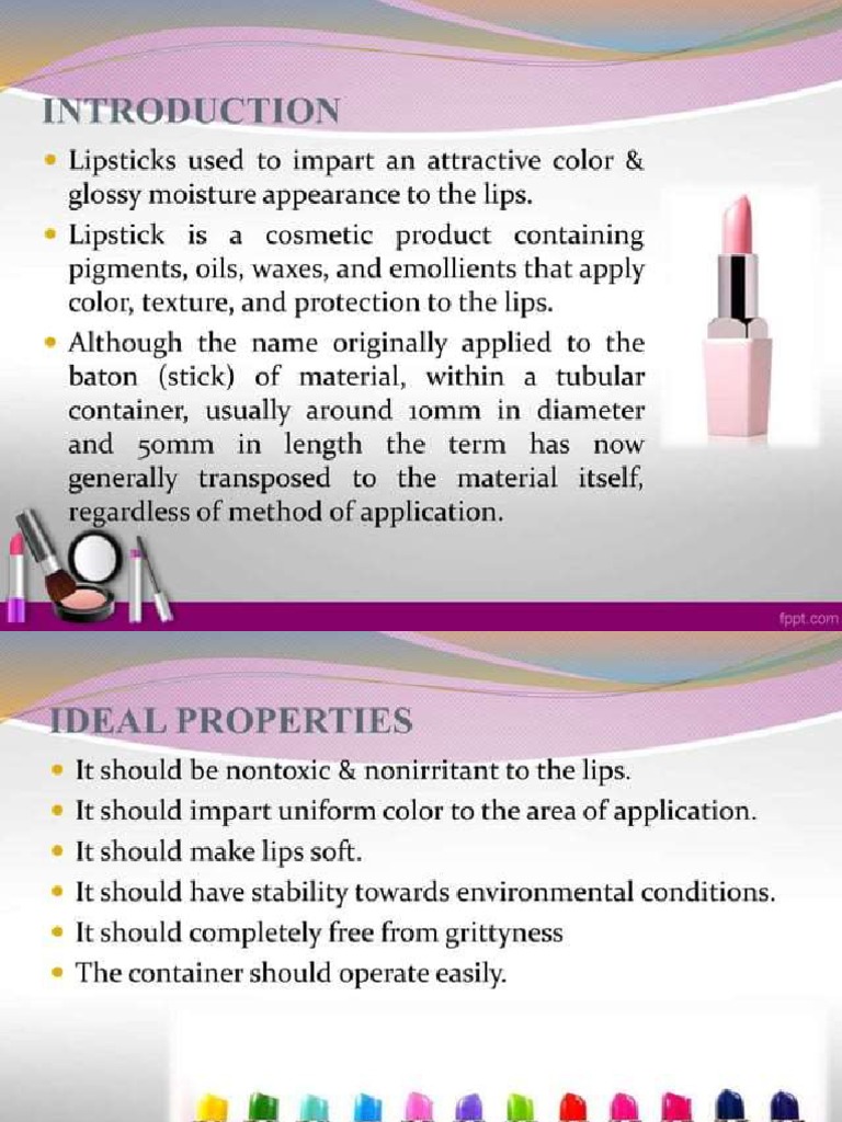 Lipsticks | PDF