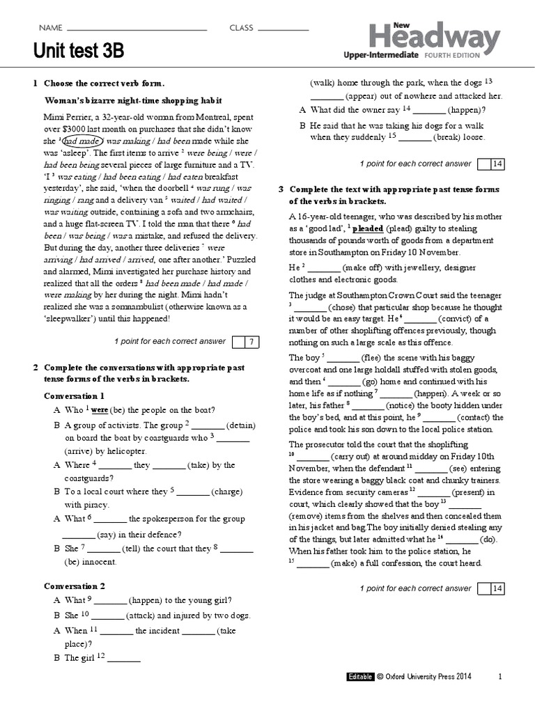 Upp Int Unit 3 B | PDF