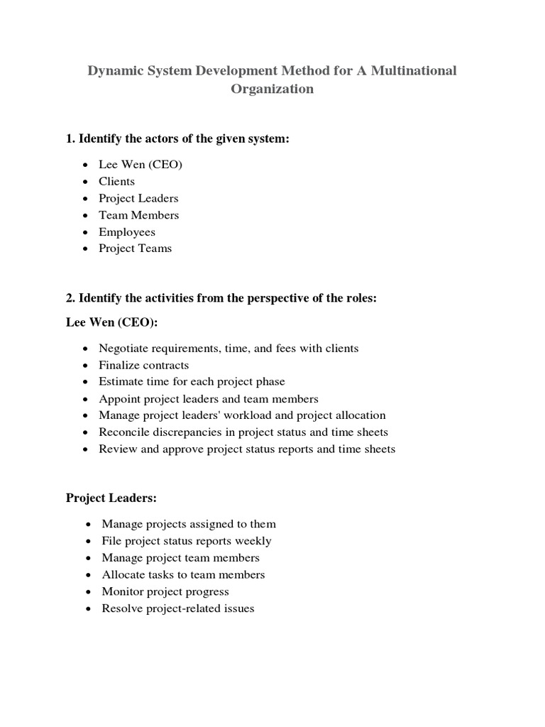 Dynamic System Development | PDF | Software Testing | Systems Theory
